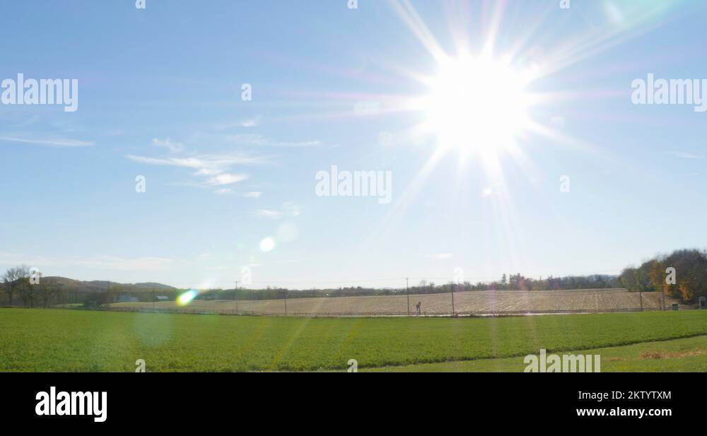 Monocacy Battlefield Civil War and Farmland Sun Flare Panning, 4K Stock ...