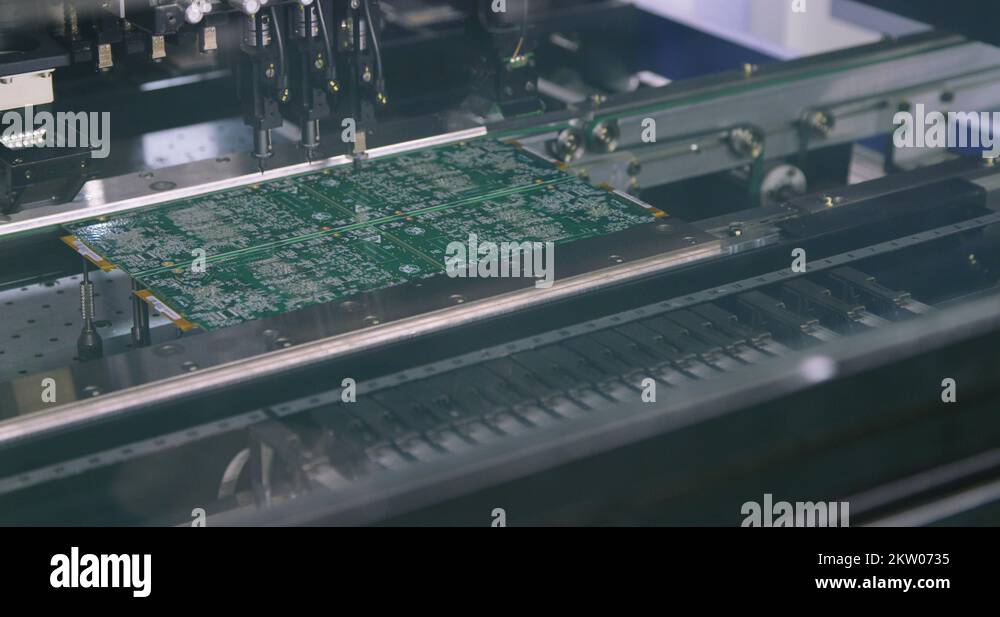Surface Mount Technology (Smt) Machine places elements on circuit ...
