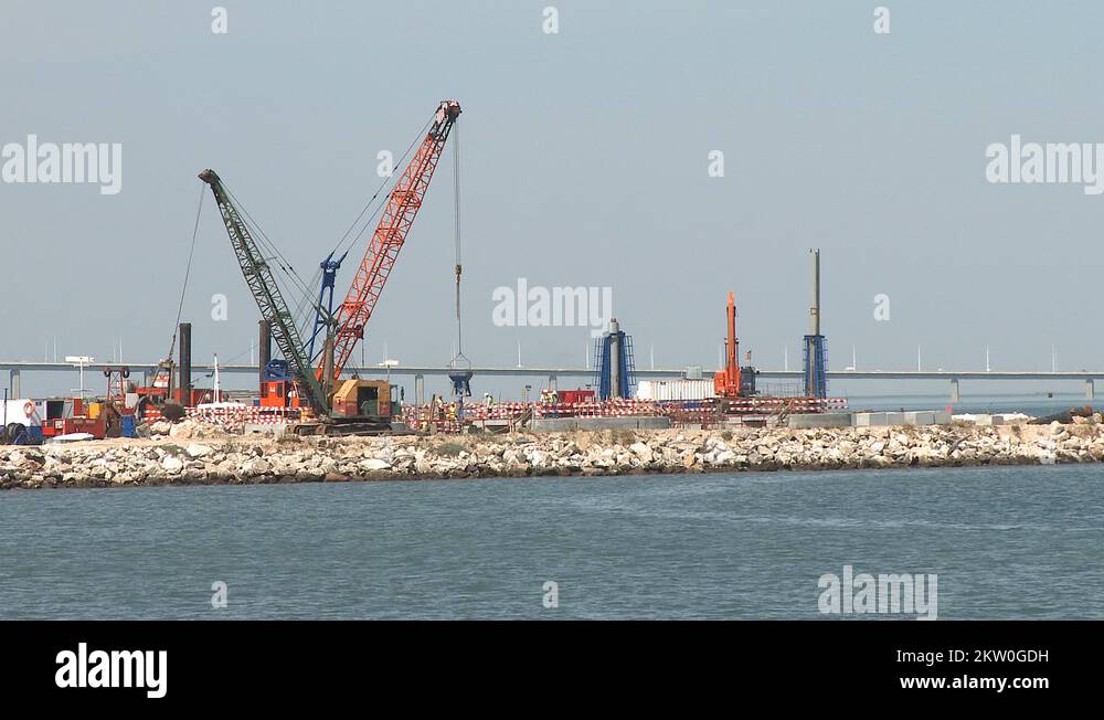 Construction site in port Stock Videos & Footage - HD and 4K Video ...