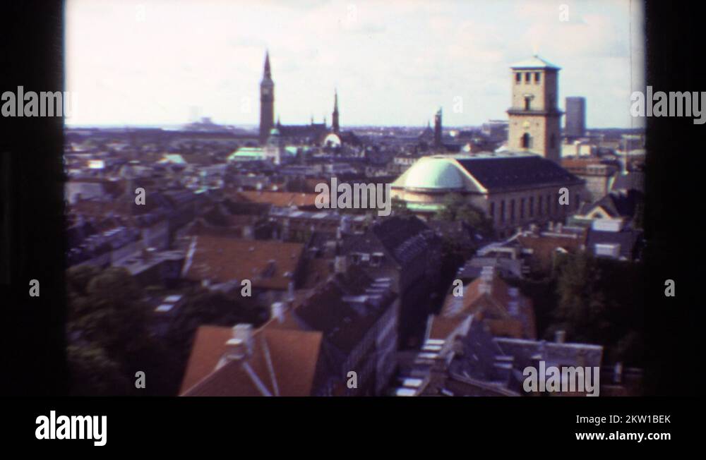 1982: up top view of rooftops of buildings of different heights DENMARK ...