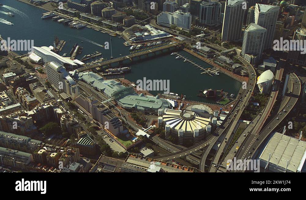 Darling harbour sydney aerial Stock Videos & Footage - HD and 4K Video ...