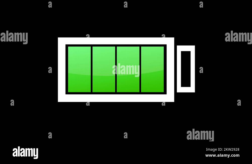 Charging Battery Symbol Blinking and Recharging Stock Video Footage - Alamy