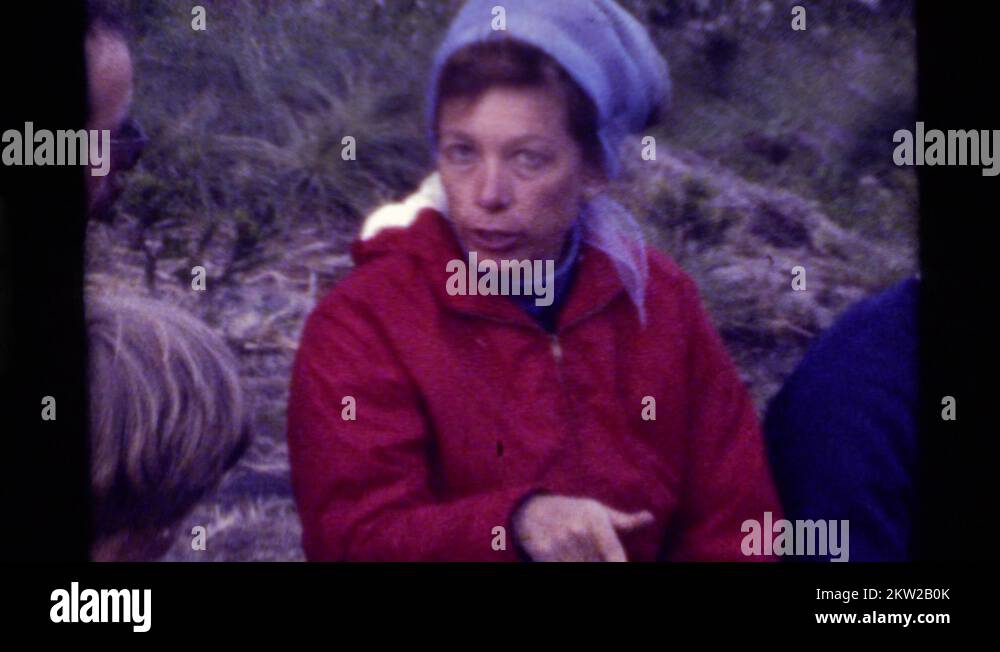 1972: people sitting outside talking HOLLAND LAKE MONTANA Stock Video Footage - Alamy