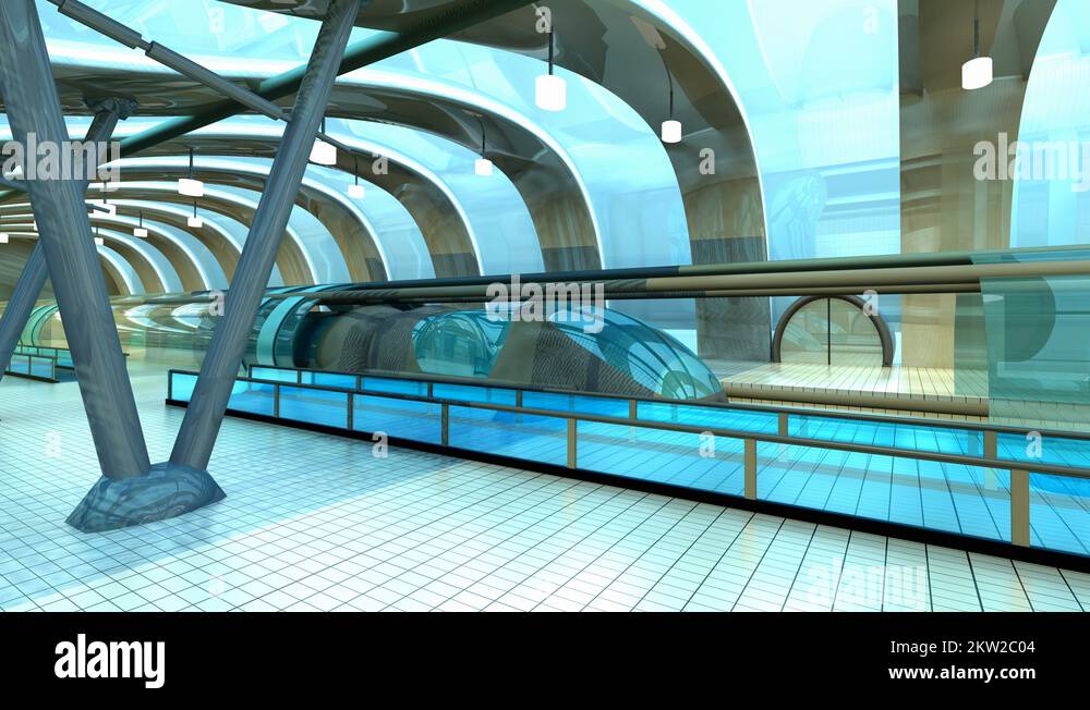 Futuristic subway train station 3d Stock Videos & Footage - HD and 4K ...