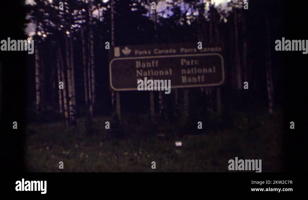 1979: sign both in english and french: banff national park CANADA Stock ...