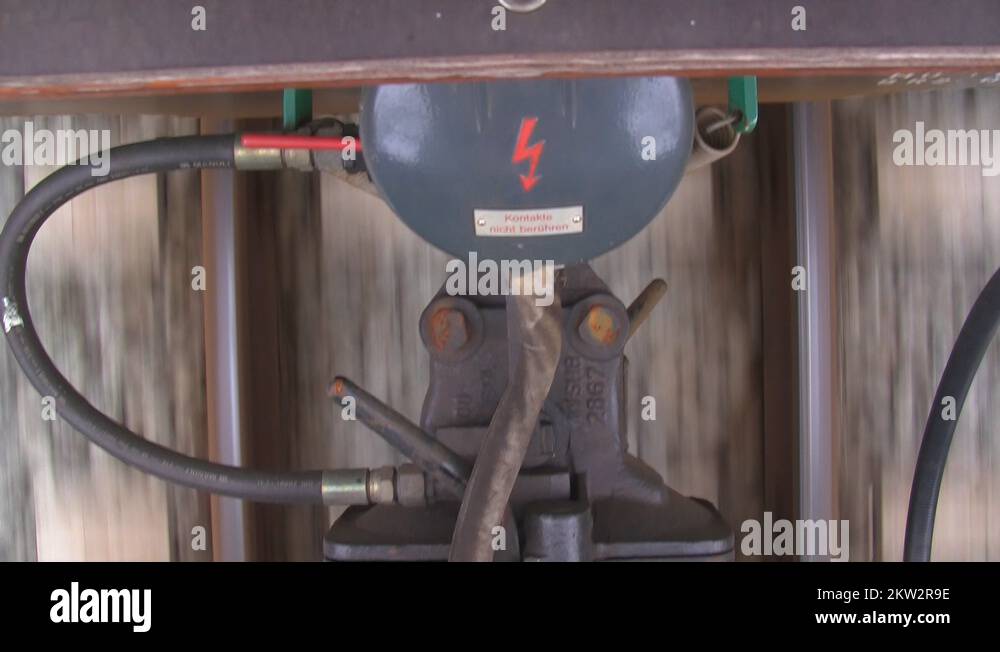 Narrow gauge train coupling Stock Video Footage - Alamy