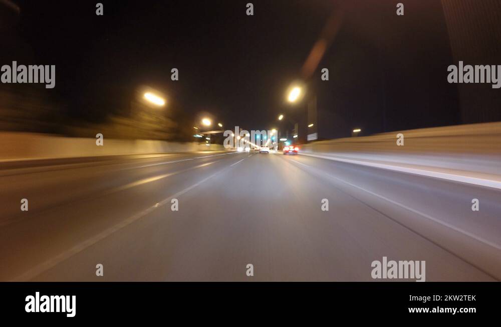 Las Vegas Night Driving Time Lapse on Desert Inn Road and Valley View ...
