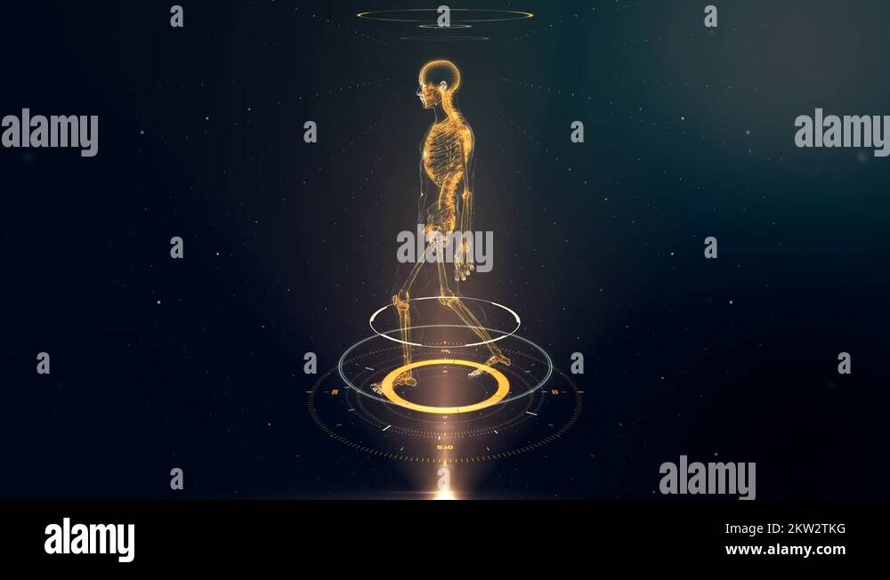 3D Human Skeleton Walking on Virtual Holographic Projection with ...