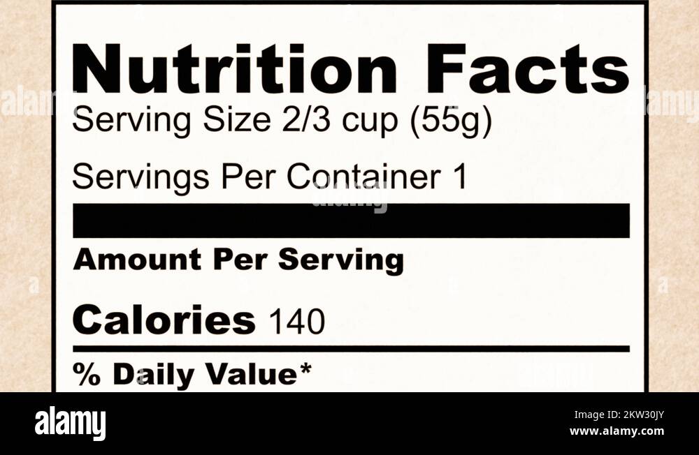 Carbohydrates nutrition label Stock Videos & Footage - HD and 4K Video ...