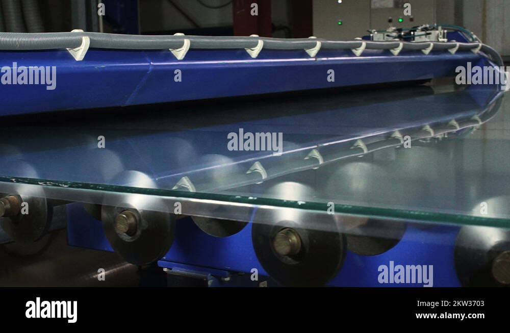 Contemporary equipment. Modern robotic line for production of frosted ...