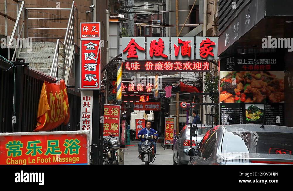 Narrow street in the chinese city Stock Videos & Footage - HD and 4K ...