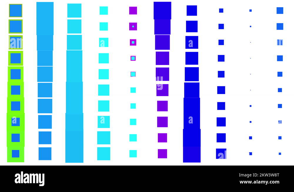 4k vj square neon light array matrix background cube big data database ...