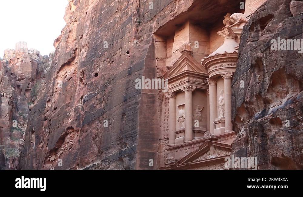 Al Khazneh or the Treasury at ancient Rose City of Petra in Jordan ...