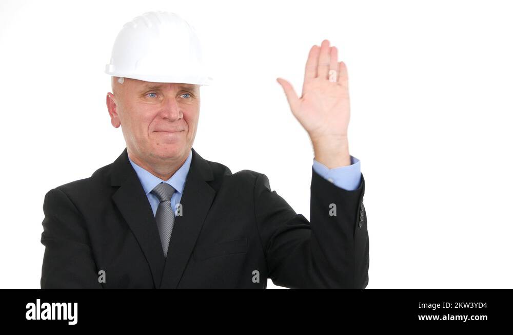 Engineer Interview with Welcome Gesture Hello Hand Sign in Businessman ...