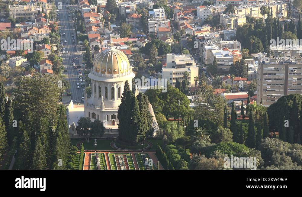 Famous Bahai Gardens in Haifa, popular tourist attraction Israel Stock ...