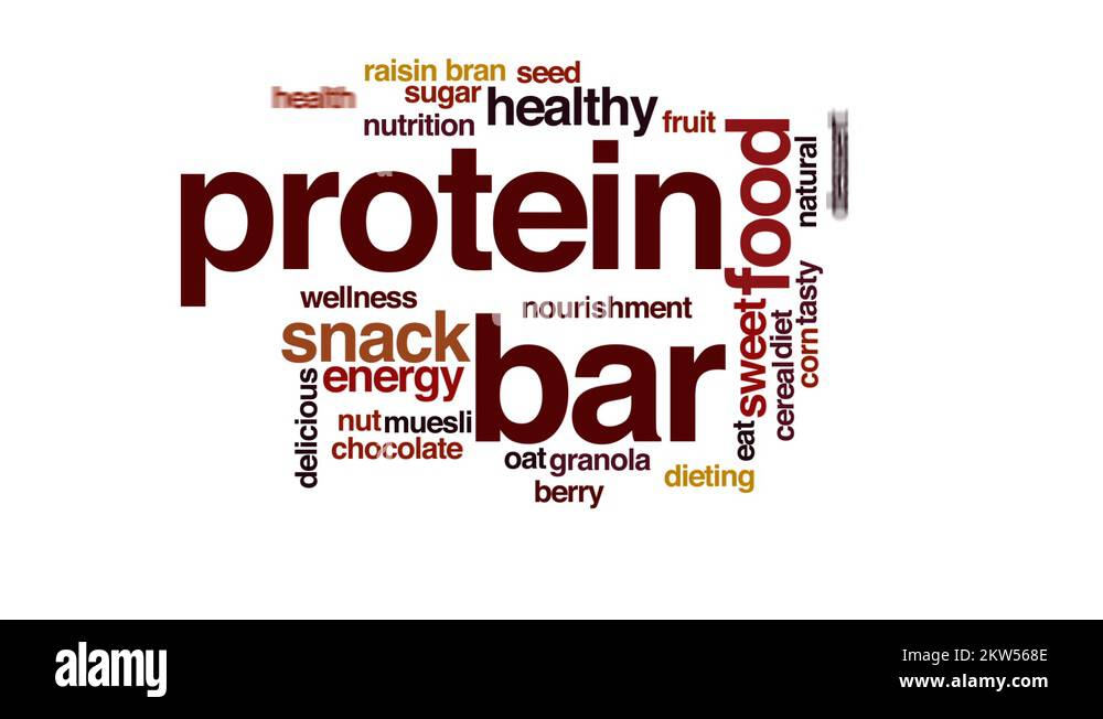 Protein bar animated word cloud, text design animation Stock Video ...