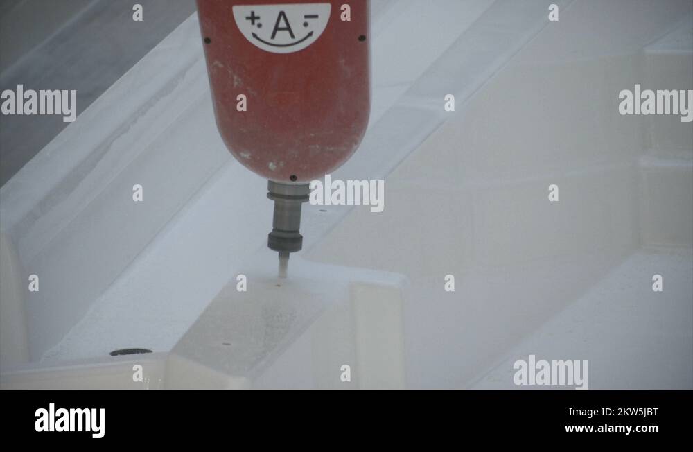 Detail of milling machine drilling hull of a boat Stock Video Footage ...