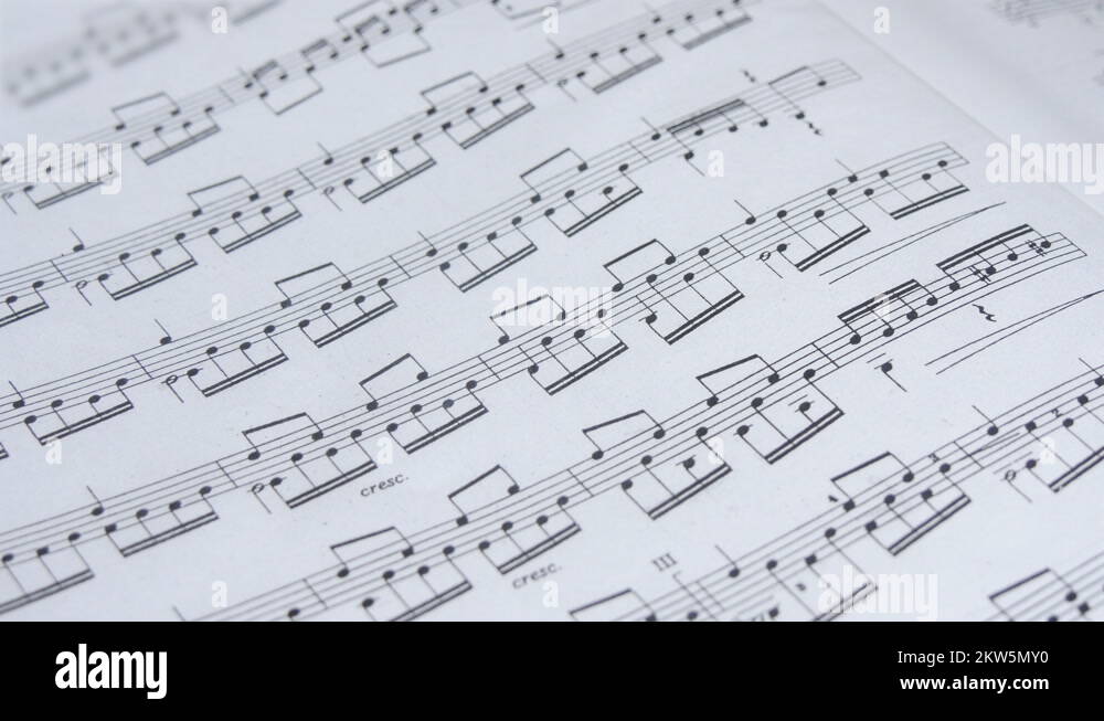 Musical score sheet music Stock Videos & Footage - HD and 4K Video ...