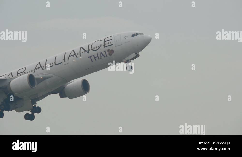 Airplane Airbus 330 departure Stock Video Footage - Alamy