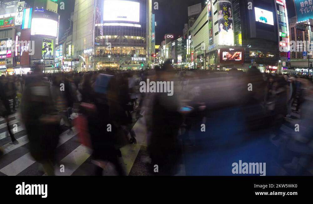 Time lapse in Shibuya, Tokyo. Most Famous intersection in Tokyo Stock ...