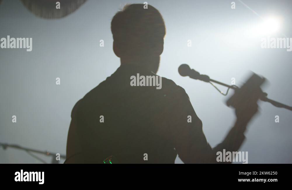 Singer silhouette from behind Stock Videos & Footage - HD and 4K Video ...