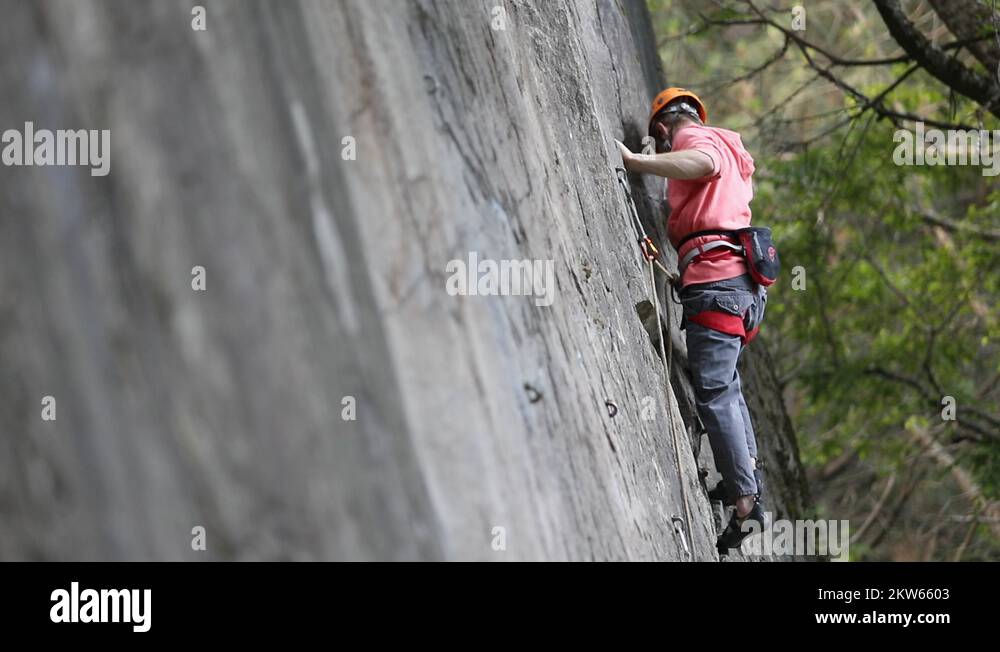 Man looking at rock wall Stock Videos & Footage - HD and 4K Video Clips ...