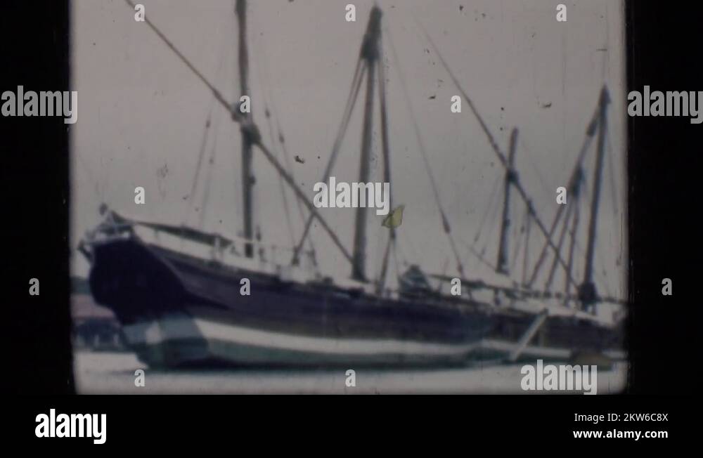 1946: a sunk ship with masts BOMBAY INDIA Stock Video Footage - Alamy
