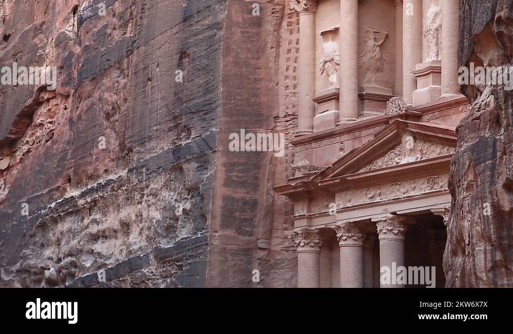Al Khazneh or the Treasury at ancient Rose City of Petra in Jordan ...
