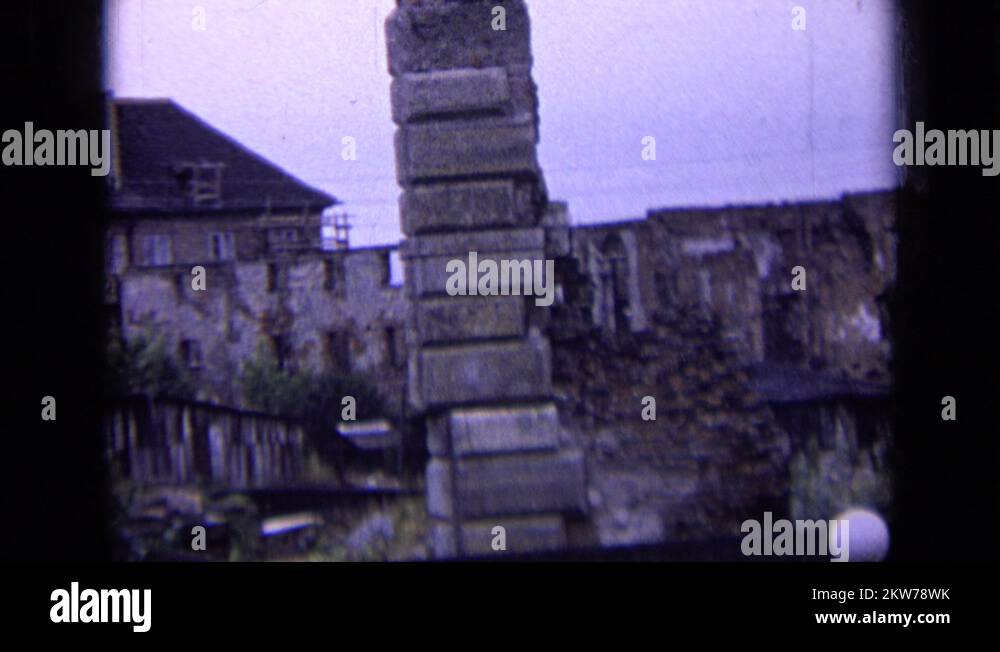 1963: very old buildings,pillars and trees around reconstruction of old ...