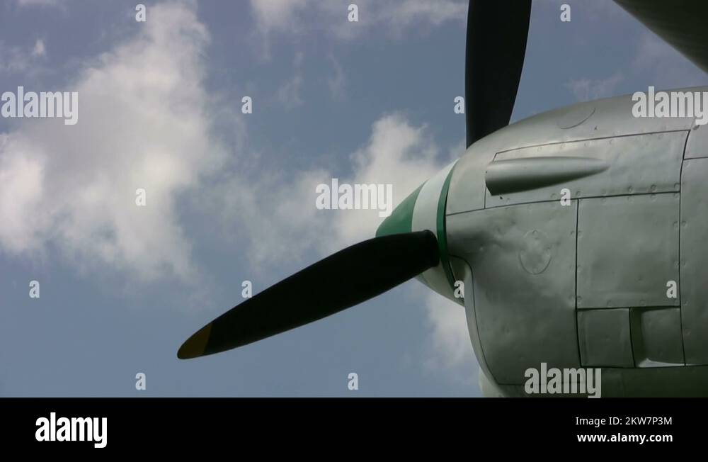 Aircraft P-38 Lightning engine prop time lapse HD Stock Video Footage ...