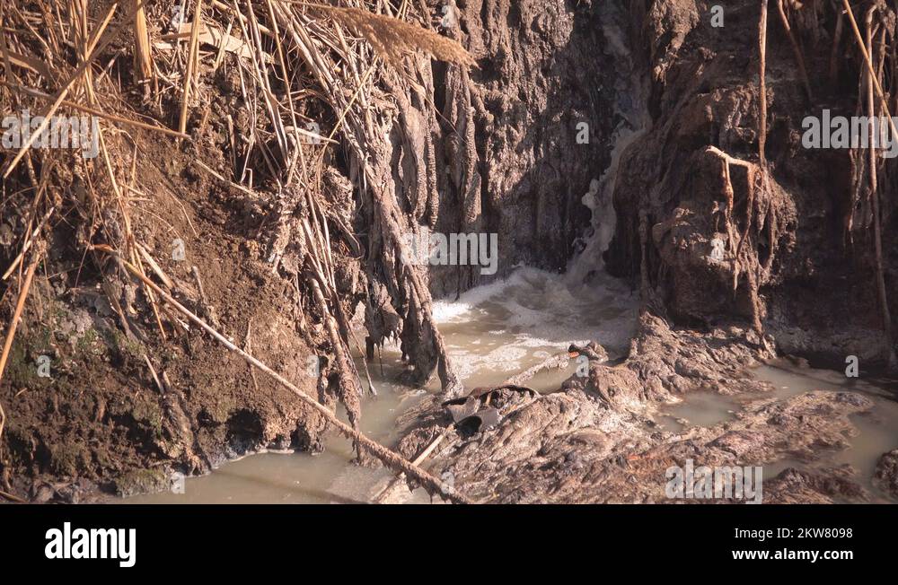 Waste water and flowing water pollution sewage Stock Video Footage - Alamy