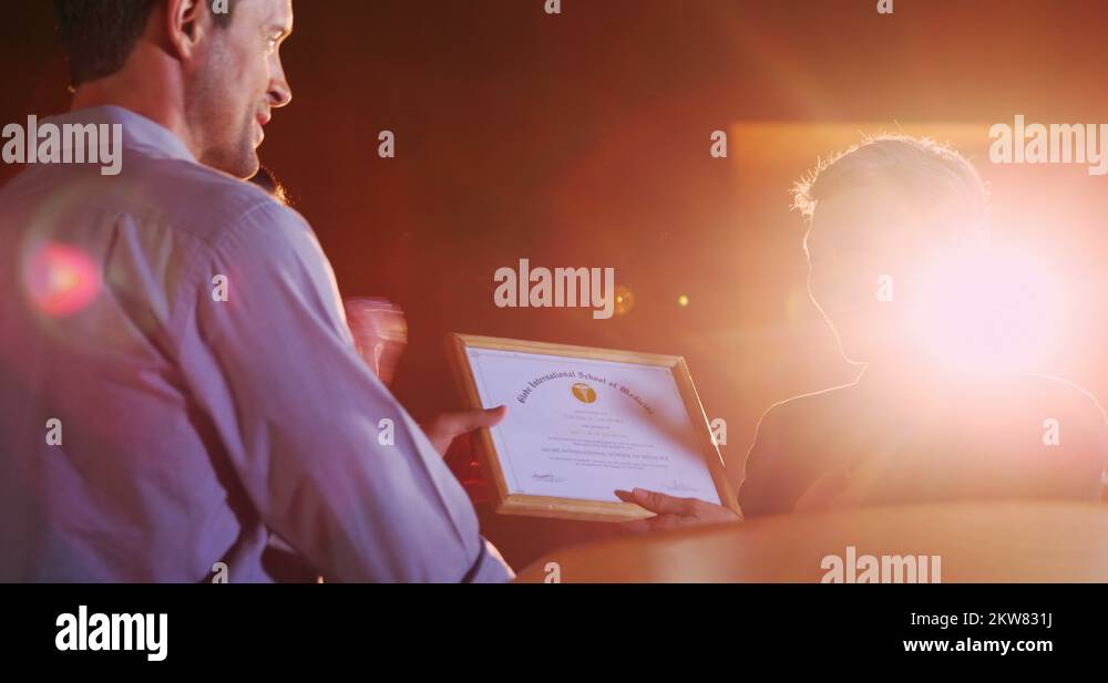 Man receiving award certificate Stock Videos & Footage - HD and 4K ...