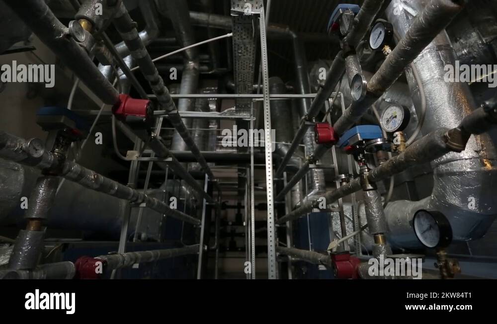 Conditioning and ventilation system in the sports complex Stock Video ...
