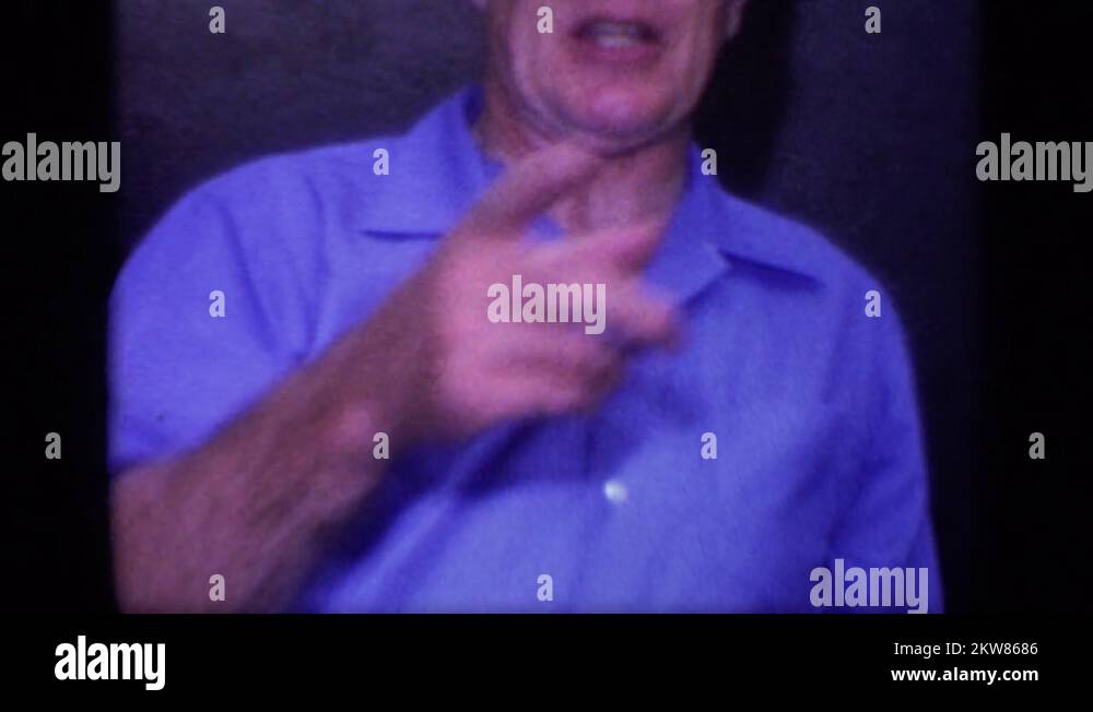 1968: two men pointing at the camera and each other. CALIFORNIA Stock ...