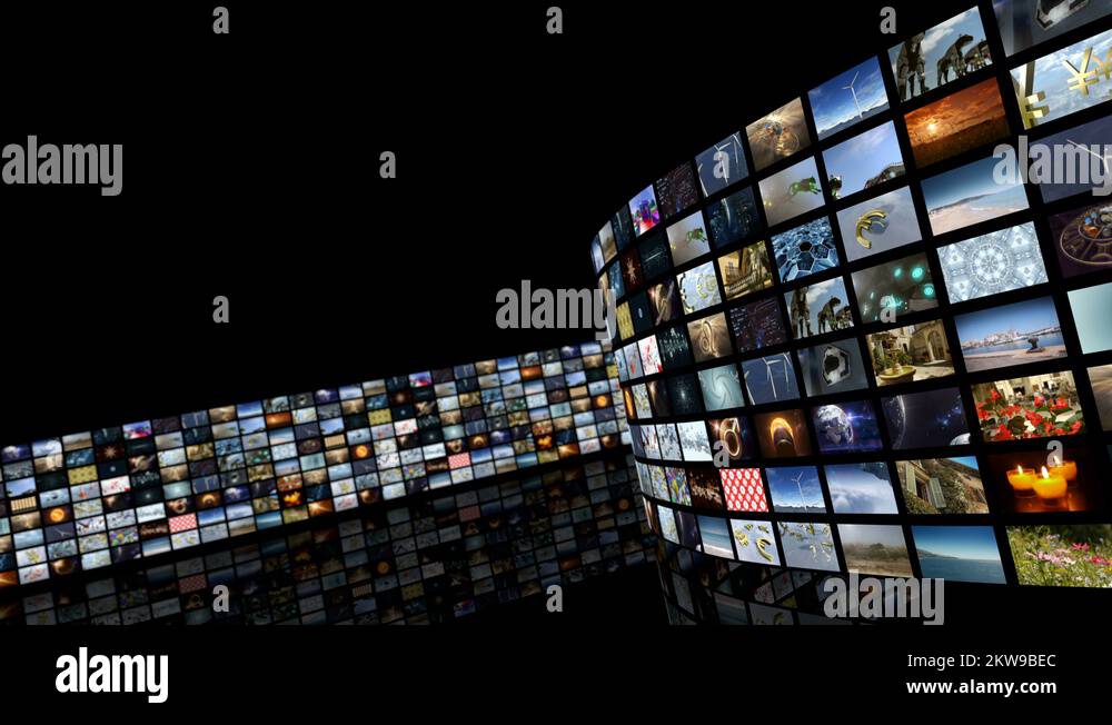 Animated unrolling media video wall. Loop-able. 3D rendering 4K Stock ... Animated unrolling media video wall. Loop-able. 3D rendering 4K Stock ...