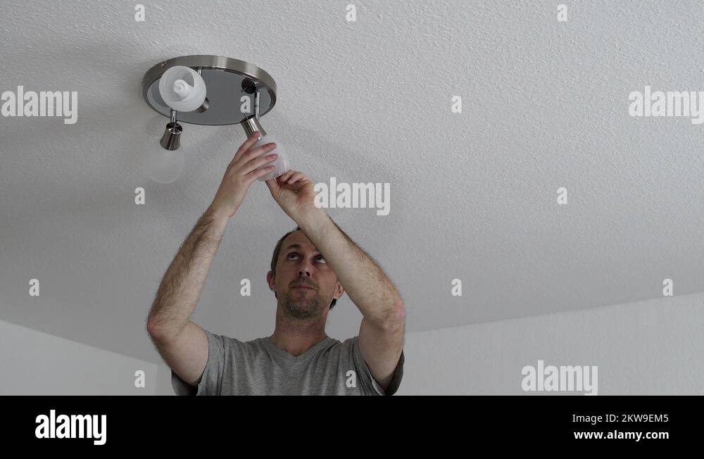 Man repairing light fixture Stock Videos & Footage - HD and 4K Video ...