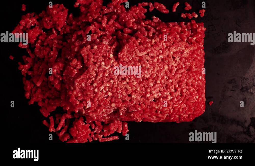 Stop Motion Animation Briquettes of ground beef Stock Video Footage - Alamy
