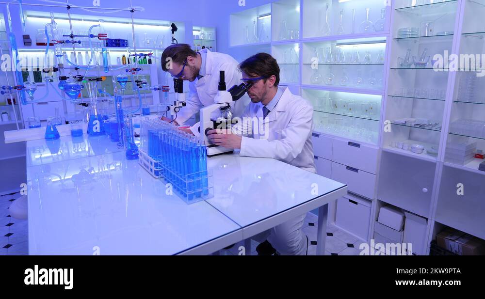 Male Researcher Working in Pharmaceutical Industry Laboratory Looking ...