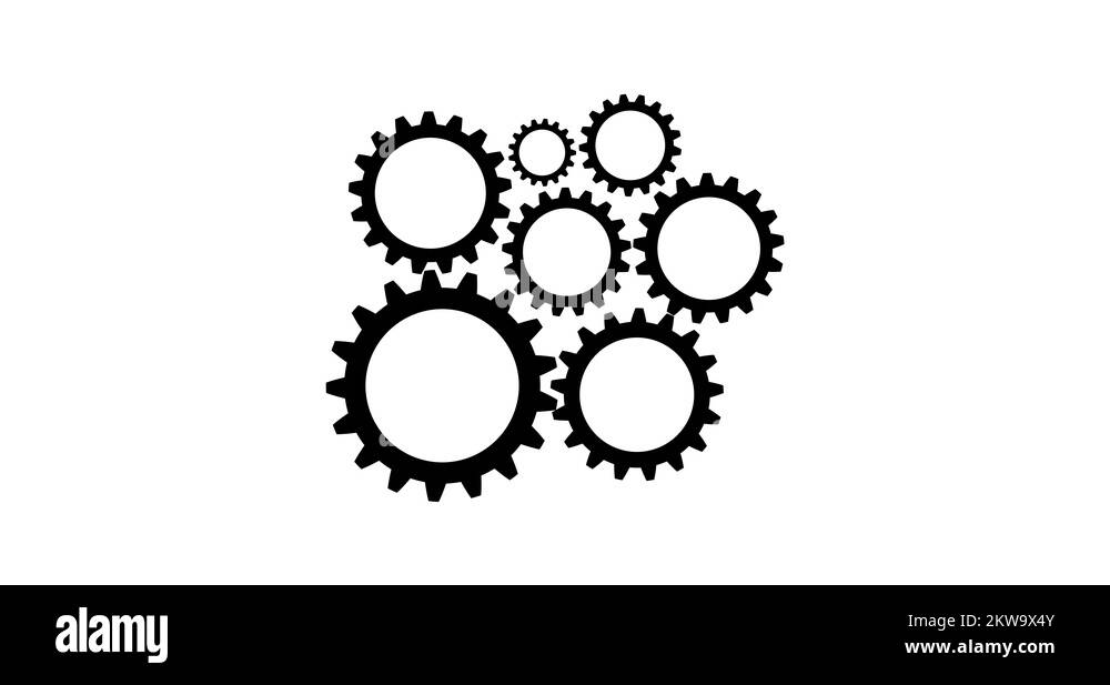 Cogs And Wheels 4K Animation With Saved Alpha Channel Stock Video ...