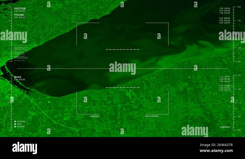 Night vision aerial surveillance flyover of the southwest tip of Lake ...