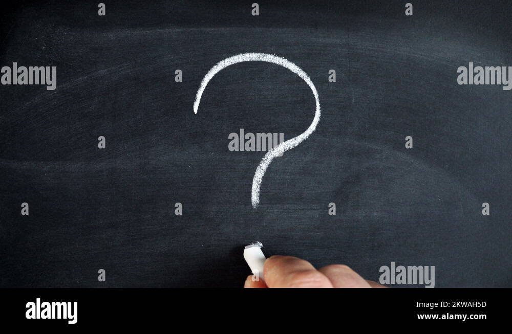 Male hand drawing question mark on blackboard 4K Stock Video Footage ...