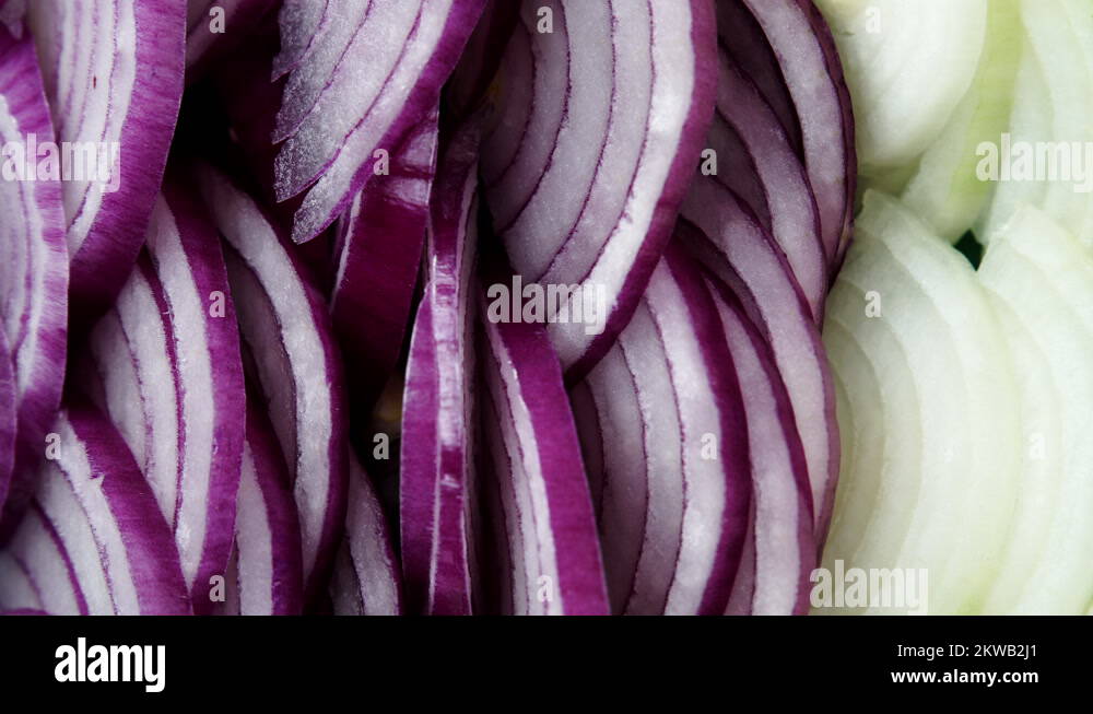 Red sliced onion background Stock Videos & Footage - HD and 4K Video ...
