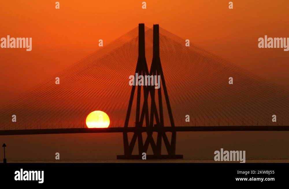 Bandra worli sea link sunset Stock Videos & Footage - HD and 4K Video ...