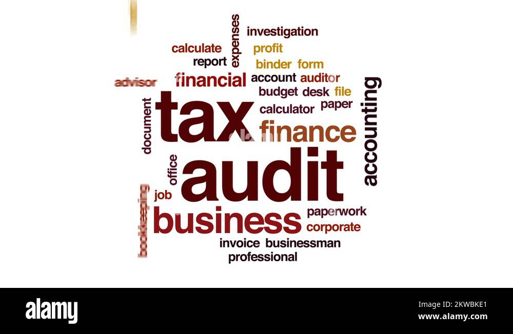 Tax audit animated word cloud, text design animation Stock Video ...