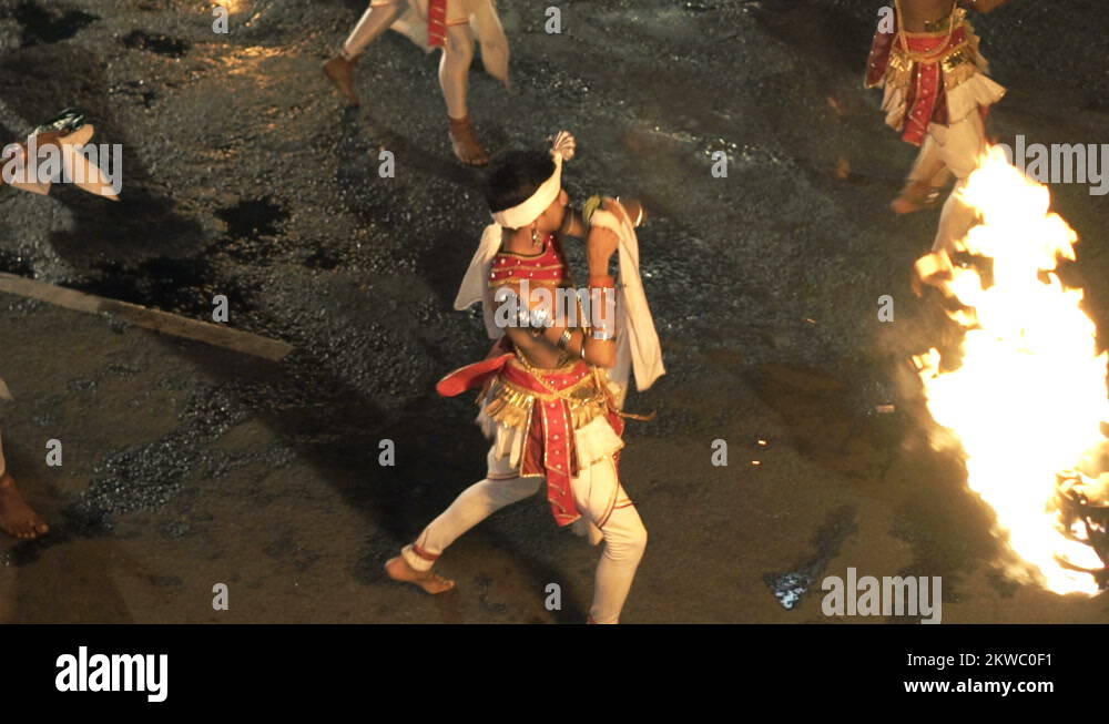 Male dancers performing during Sacred Tooth Festival in Kandy, Sri ...