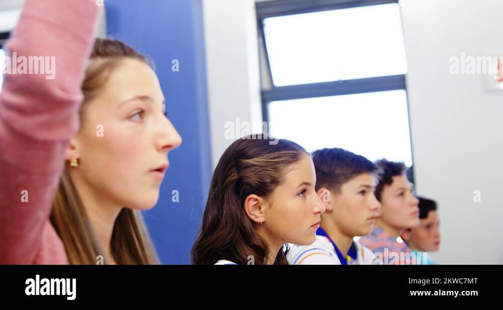 Student raising hand in classroom Stock Videos & Footage - HD and 4K ...