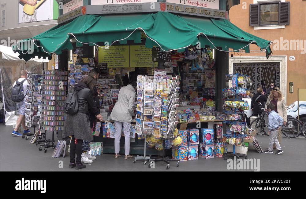 Tourist kiosk in rome italy Stock Videos & Footage - HD and 4K Video ...