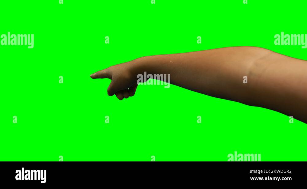 Person making hand gesture against green screen background Stock Video ...