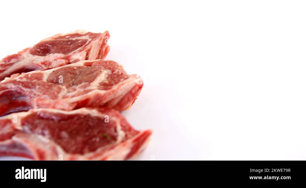 Three beef chops on white Stock Videos & Footage - HD and 4K Video ...