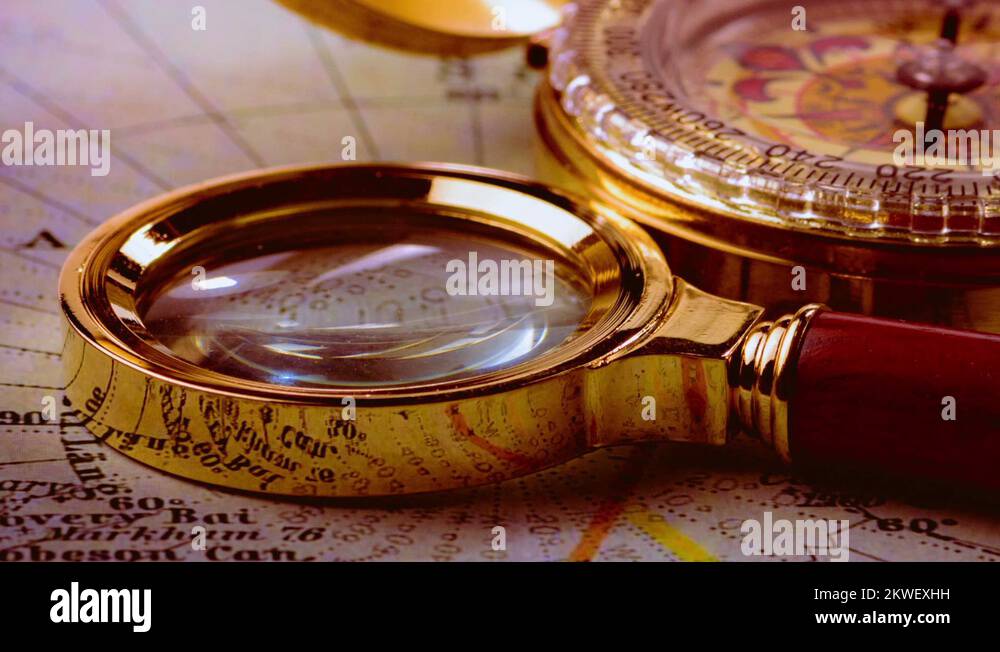 Gold brown magnifying glass Stock Videos & Footage - HD and 4K Video ...